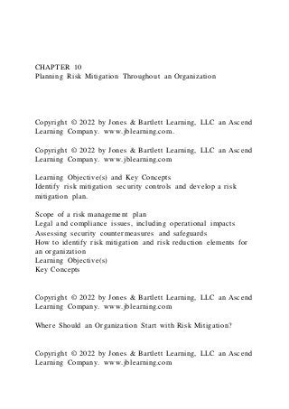 CHAPTER 10Planning Risk Mitigation Throughout an Organization | PDF