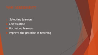 Assessment for Distance Education | PPTX