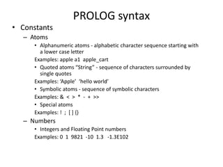 ProLog (Artificial Intelligence) Introduction | PPTX | Databases | Computer Software and ...