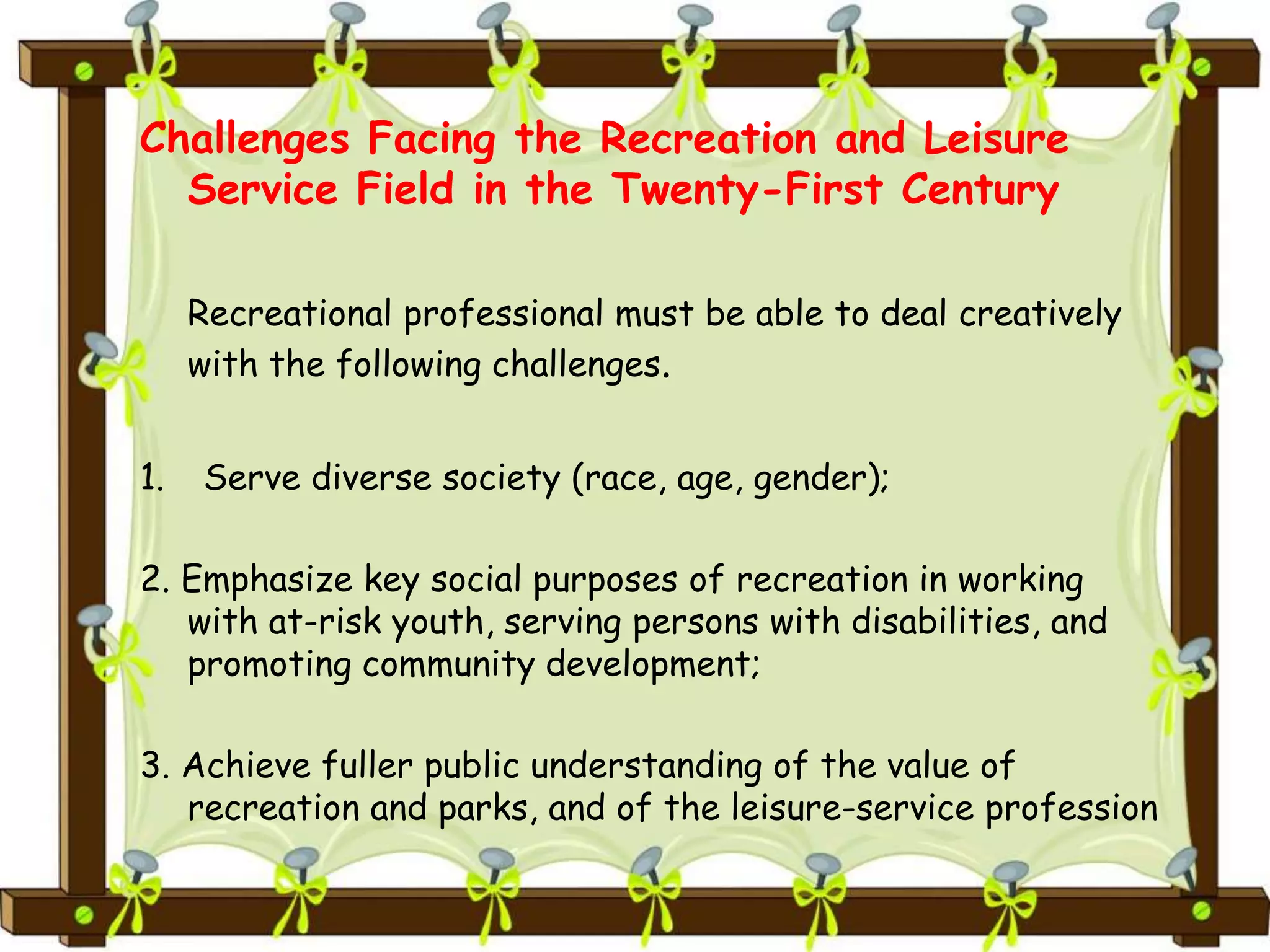 Principles of Tourism Chapter 10 (recreation and leisure) | PPTX