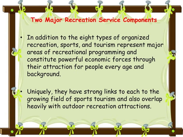Principles of Tourism Chapter 10 (recreation and leisure) | PPTX