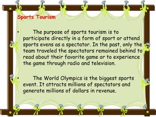Principles of Tourism Chapter 10 (recreation and leisure) | PPTX