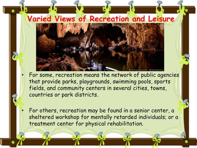 Principles of Tourism Chapter 10 (recreation and leisure) | PPTX