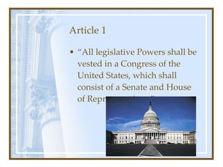 Chapter 10 section 1 (the national legislature) ning | PPT