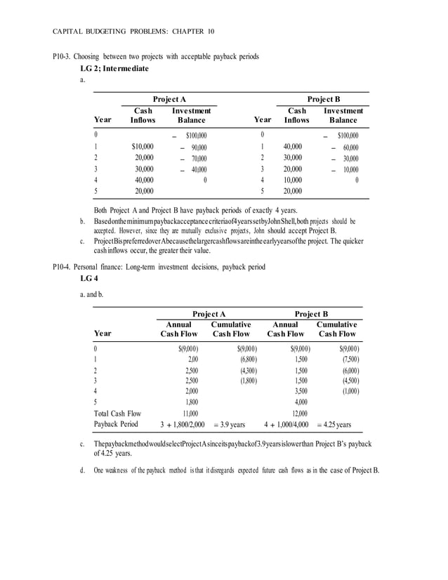 Managerial Finance Chapter 10 Solutions By Gitman 14 Edition Pdf