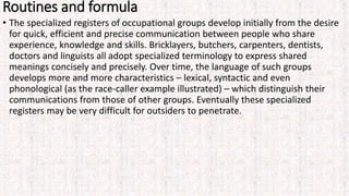 Chapter 10 style, context and register | PPTX