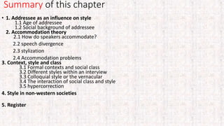 Chapter 10 style, context and register | PPTX