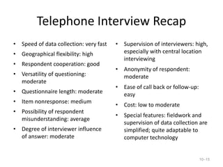 Chapter 10 Survey Research Communicating with Respondents .pptx