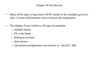 Chapter 10 Test Review | PPT
