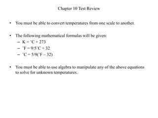 Chapter 10 Test Review | PPT