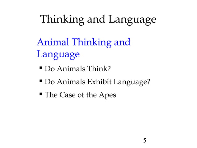 Chapter 10 (thinking and language) | PPT | Technology & Computing