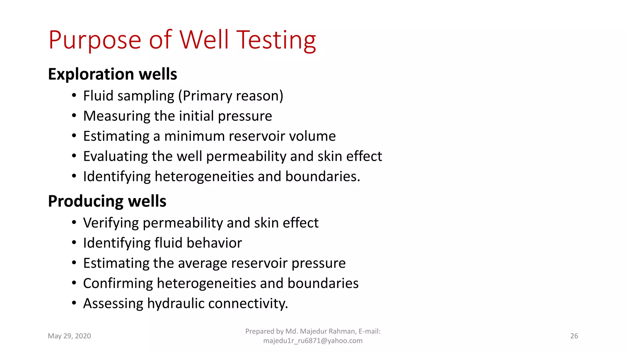 Well completion and testing | PPTX