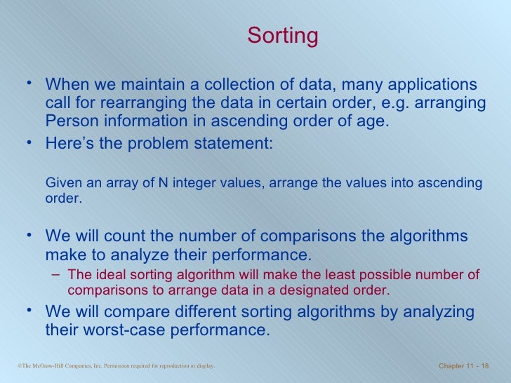 Chapter 11 - Sorting and Searching
