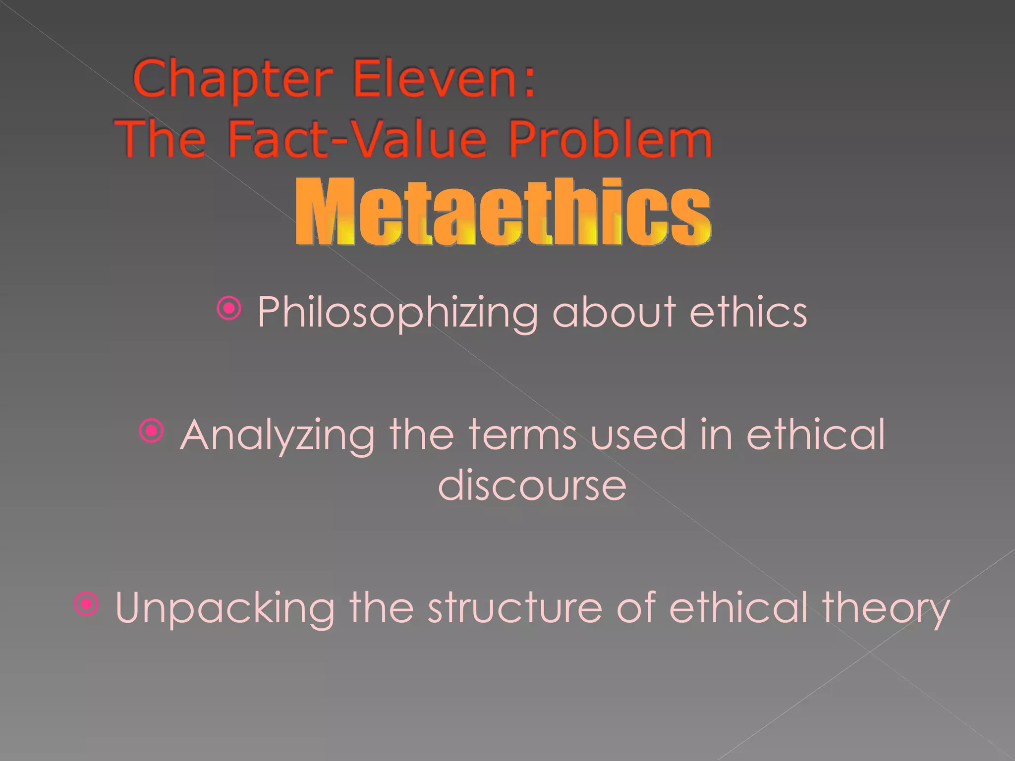 Chapter 11: Metaethics | PPT