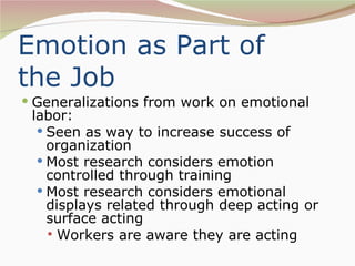 Emotion in the Workplace | PPT