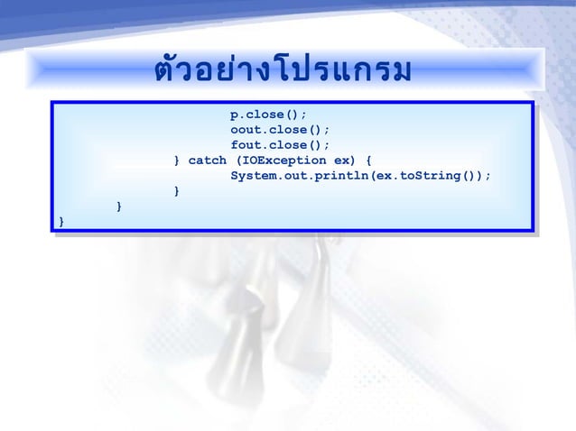 Java Programming [11/12] : Input and Output Classes | PPT