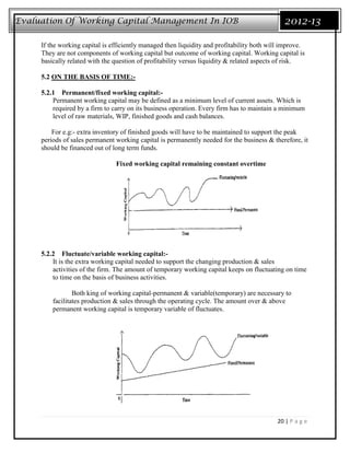 working capital management of iob | PDF