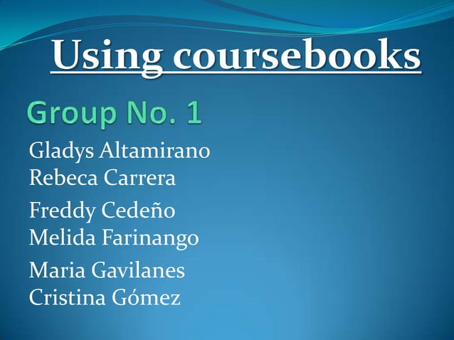 Chapter 11 - Using coursebooks | PPTX | Educational Assessment | Education