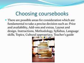 Chapter 11 - Using coursebooks | PPTX