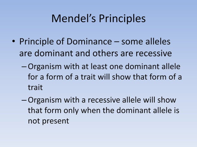 Chapter 11.2 Notes - Applying Mendel's Principles | PPT