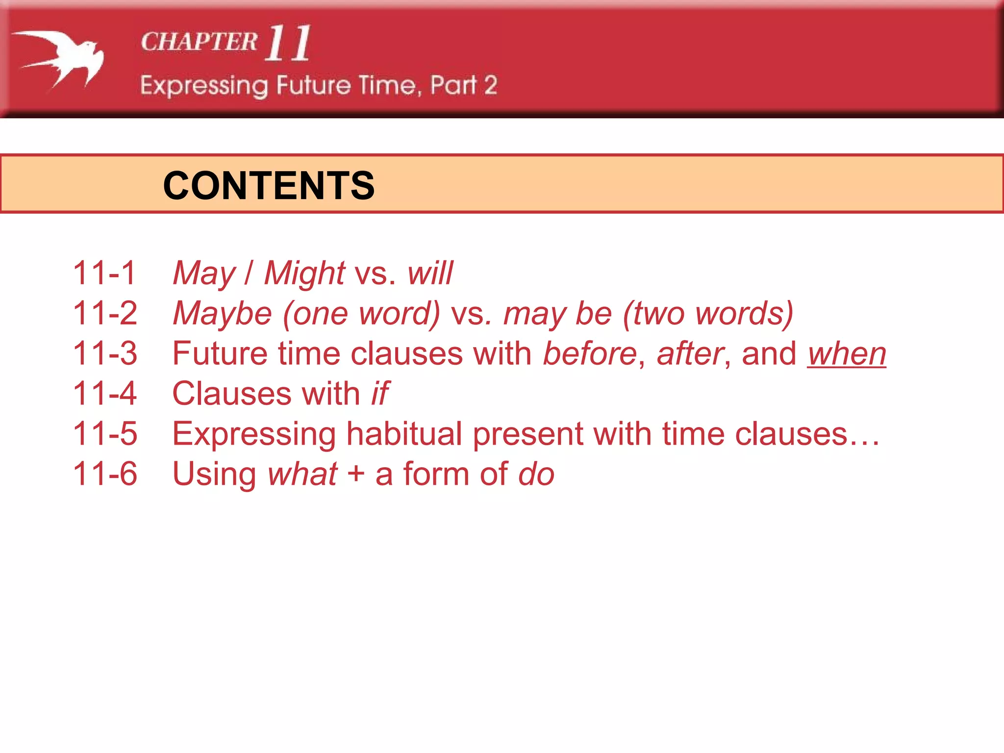 Expressing Future Time | PPS