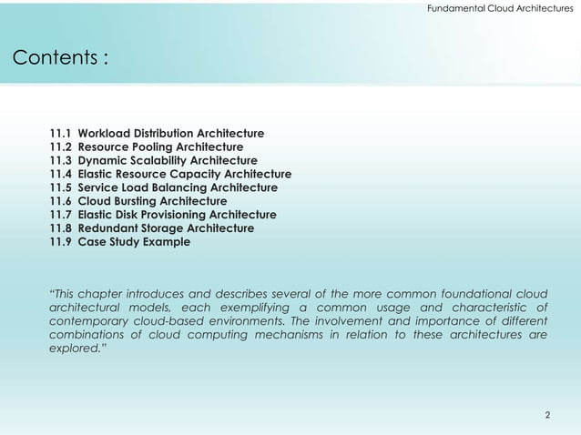 Fundamental Cloud Architectures | PPTX | Cloud Computing | Internet