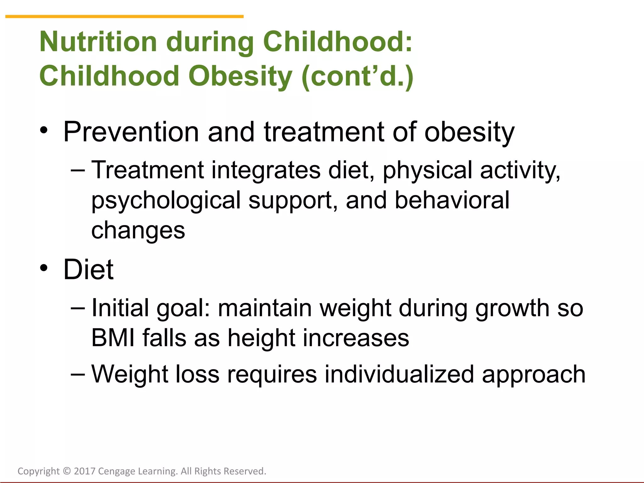 Chapter 11: Nutrition through the Life Span: Infancy, Childhood, and ...