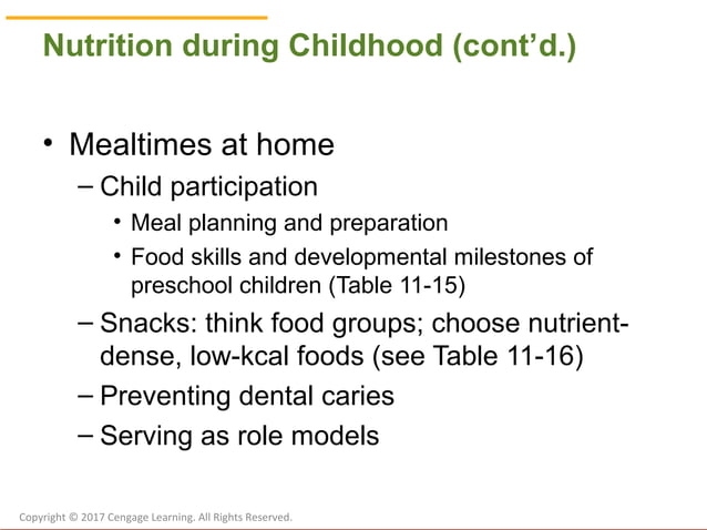 Chapter 11: Nutrition through the Life Span: Infancy, Childhood, and ...
