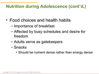 Chapter 11: Nutrition through the Life Span: Infancy, Childhood, and ...
