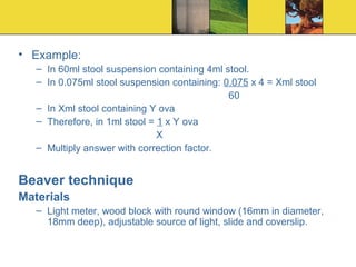 worm and ova calculation technique | PPT