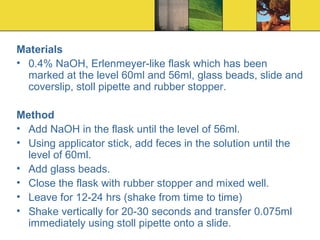 worm and ova calculation technique | PPT