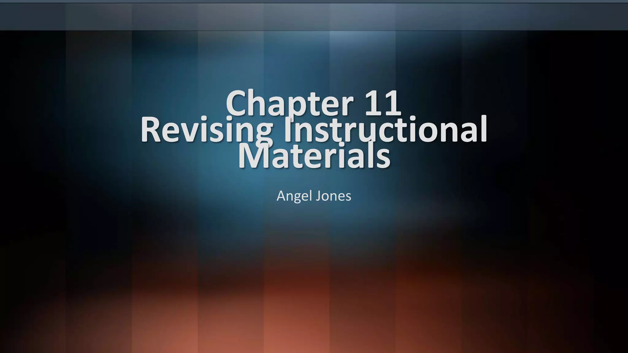 Revising Instructional Materials | PPTX