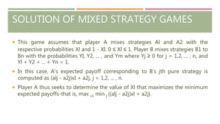 Operations Research - Game Theory | PPTX