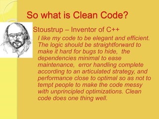 Clean Code Software Engineering | PPTX | Programming Languages | Computing