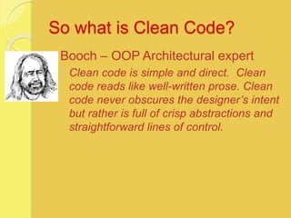 Clean Code Software Engineering | PPTX | Programming Languages | Computing