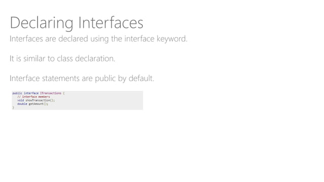 Learn C Programming Interfaces And Namespaces Ppt