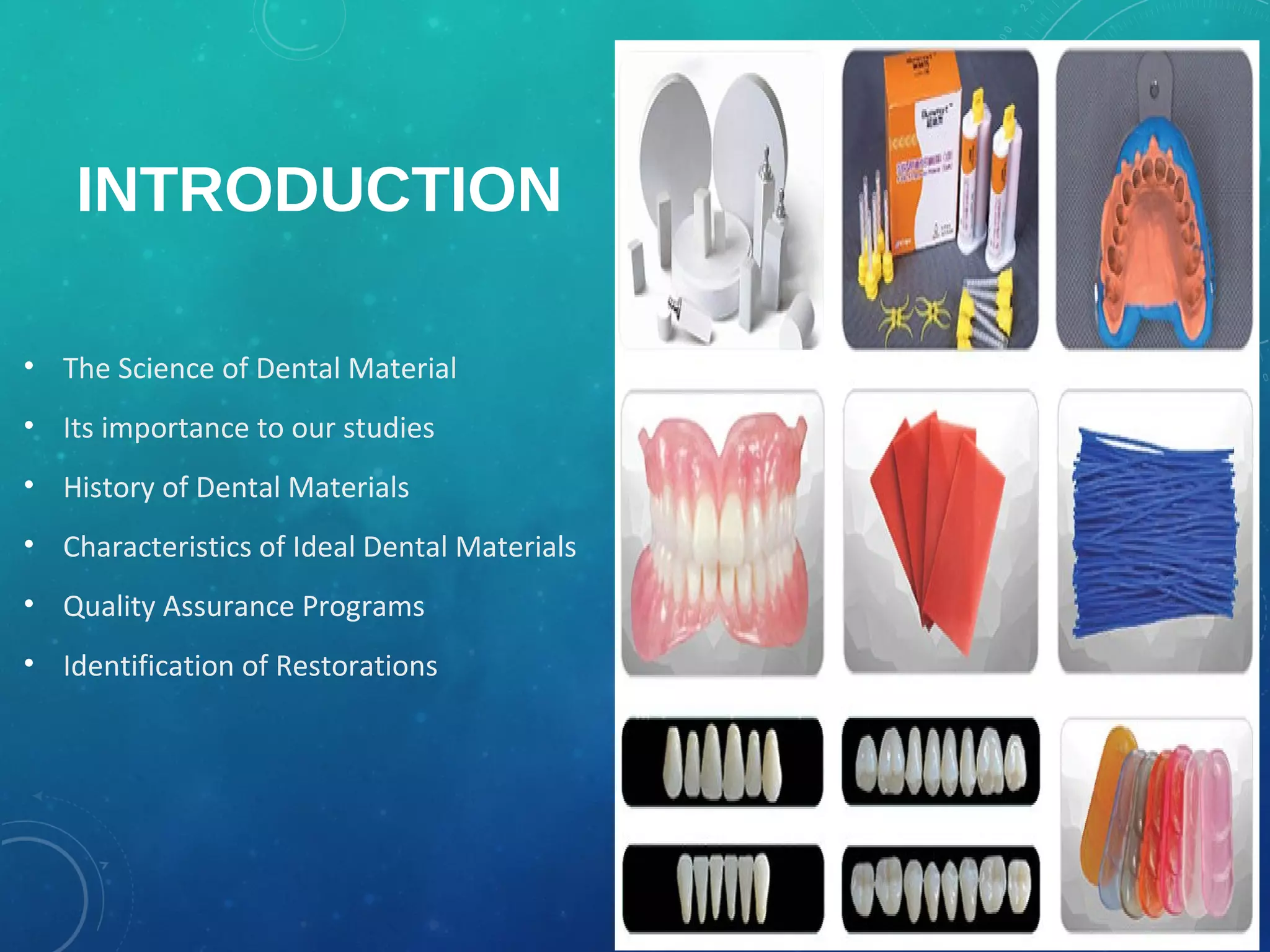 Introduction to dental materials | PPT