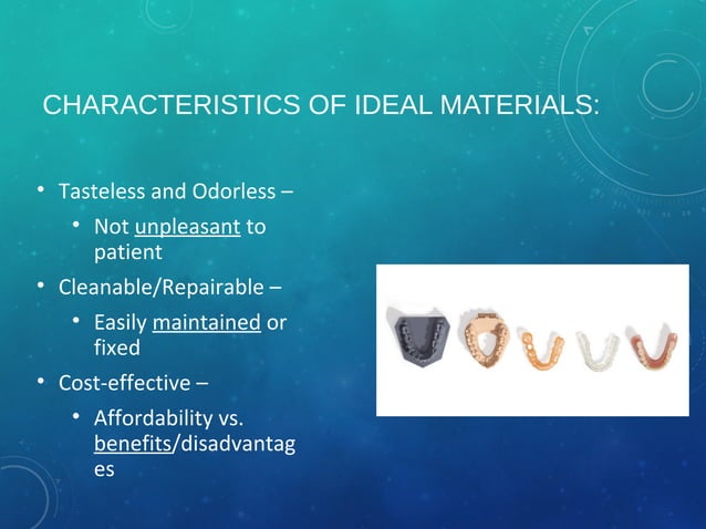 Introduction to dental materials | PPT | Oral care | Personal Care