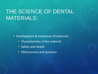 Introduction to dental materials | PPT