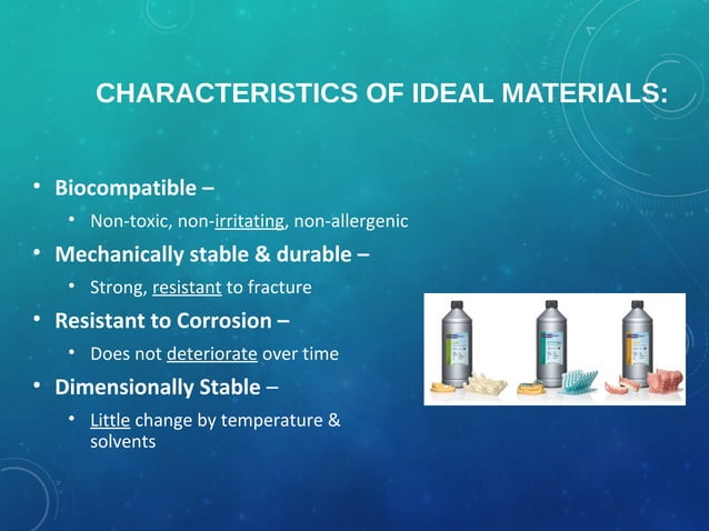 Introduction to dental materials | PPT | Oral care | Personal Care