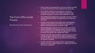 Chapter 11 Managing Front Office Operations HOT 333 | PPTX