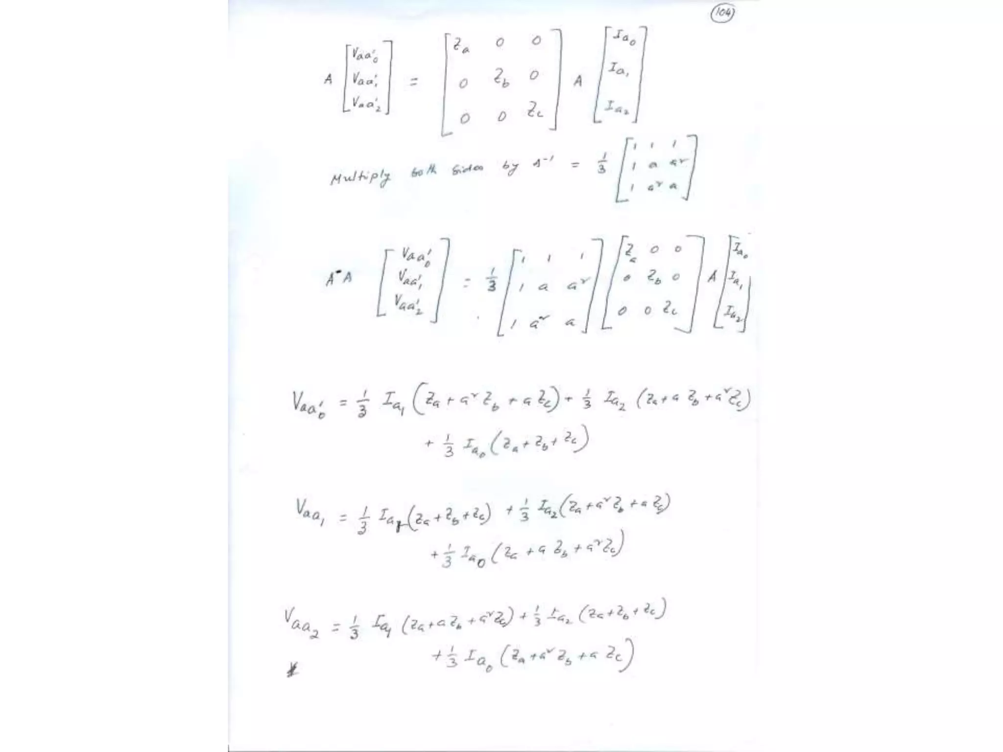 Symmetrical Components and Sequence Networks | PPT