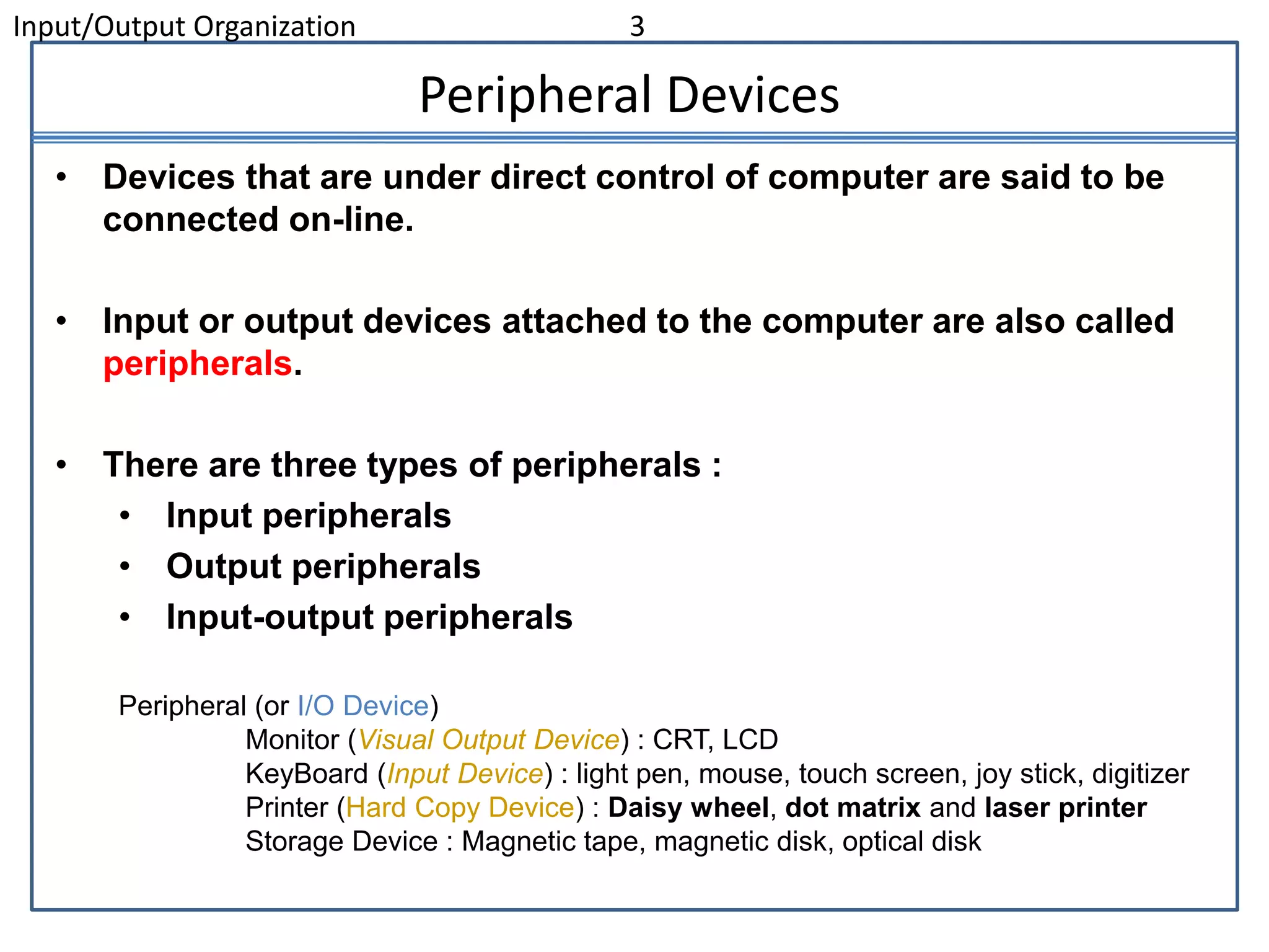 Peripheral devices | PPT