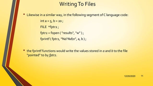 File Management in C | PPTX