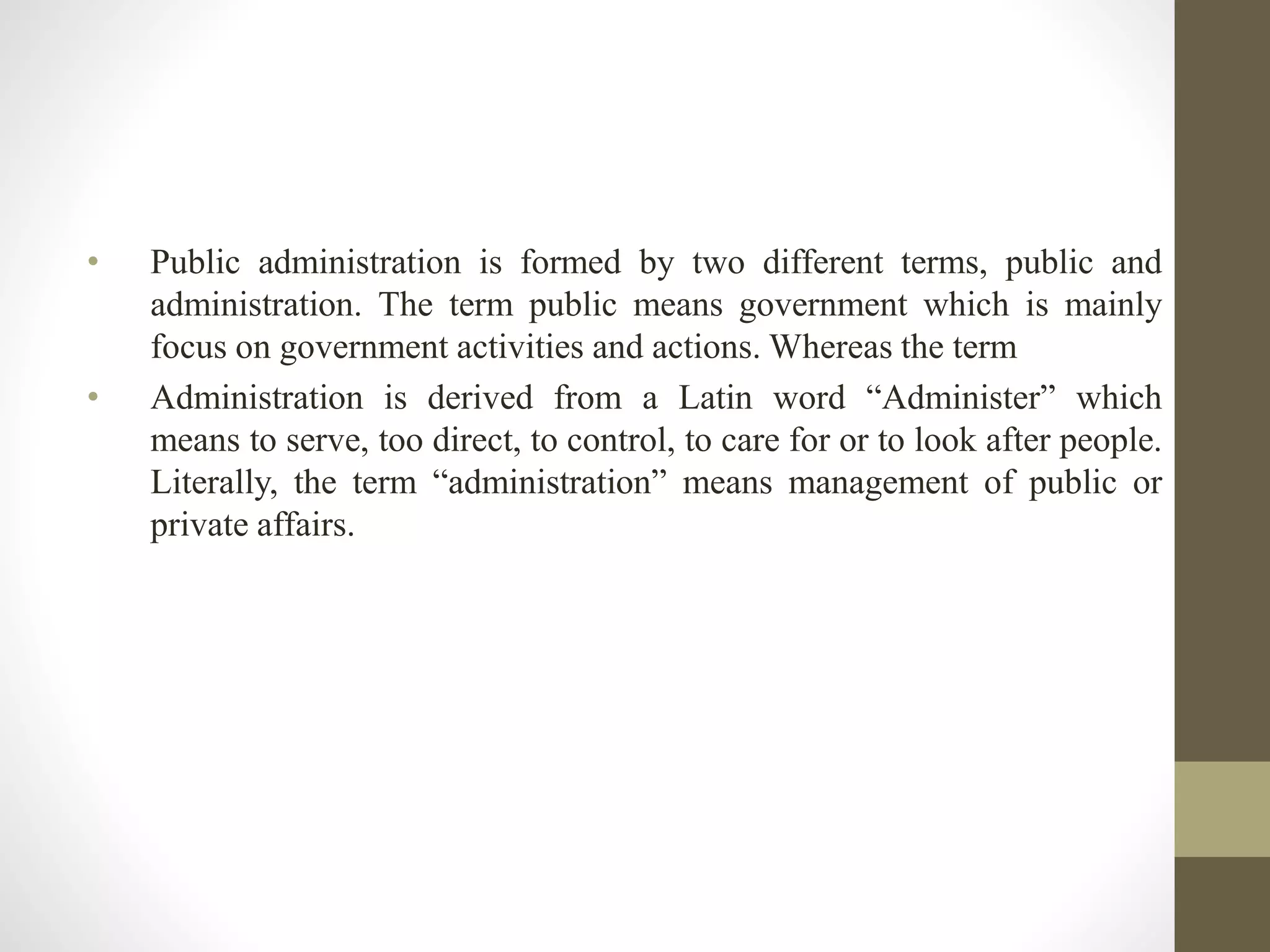 Introduction to Public Administration | PPTX