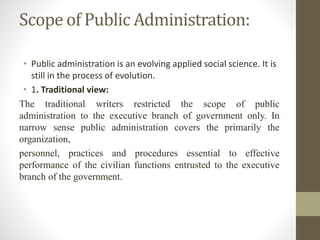 Introduction to Public Administration | PPTX