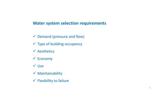 water supply and sanitary installation for building | PPTX | Chemistry ...