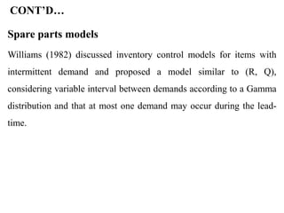 CHAPTER 11 spares provisioning (s.p).pptx