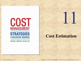 Chapter 11 .ppt cost estimate and high low method to second year of ...