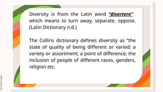 chapter 1 understanding diversity | PPTX
